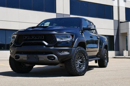 18" Vossen HFX-1 Matte gunmetal with stock tires | RAM TRX Forum