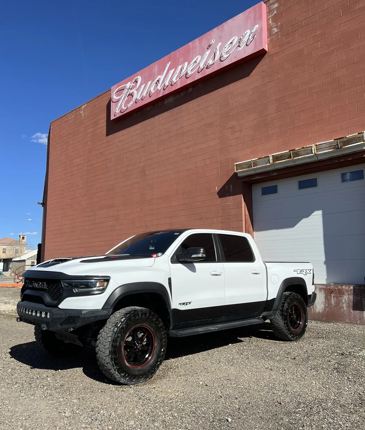 Race Star 93 Gloss Black Truck Stars 18x9.5 Drag Wheels on a RAM TRX ...